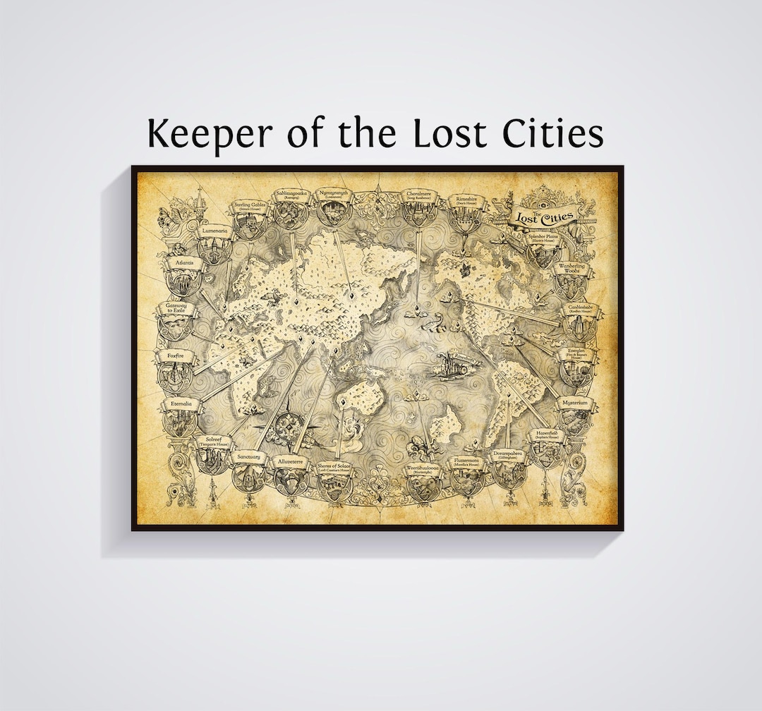 Keeper of the Lost Cities Map Print: KOTLC Fantasy Book Poster - Etsy