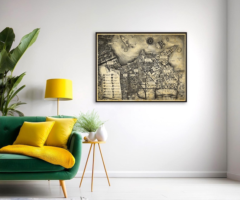 Ketterdam Map: Grishaverse Poster, Six of Crows Art, Crooked Kingdom ...