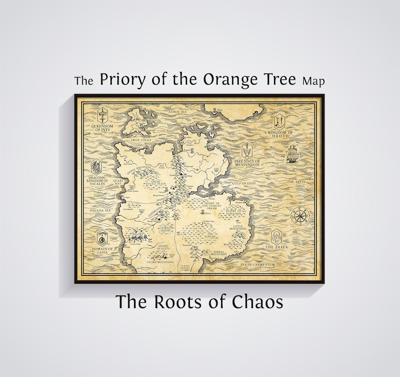 The Roots of Chaos Map Print: Fantasy Book Lover Wall Art - Etsy