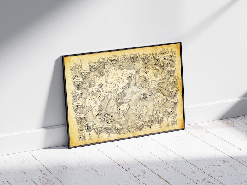 Keeper of the Lost Cities Map Print: KOTLC Fantasy Book Poster - Etsy