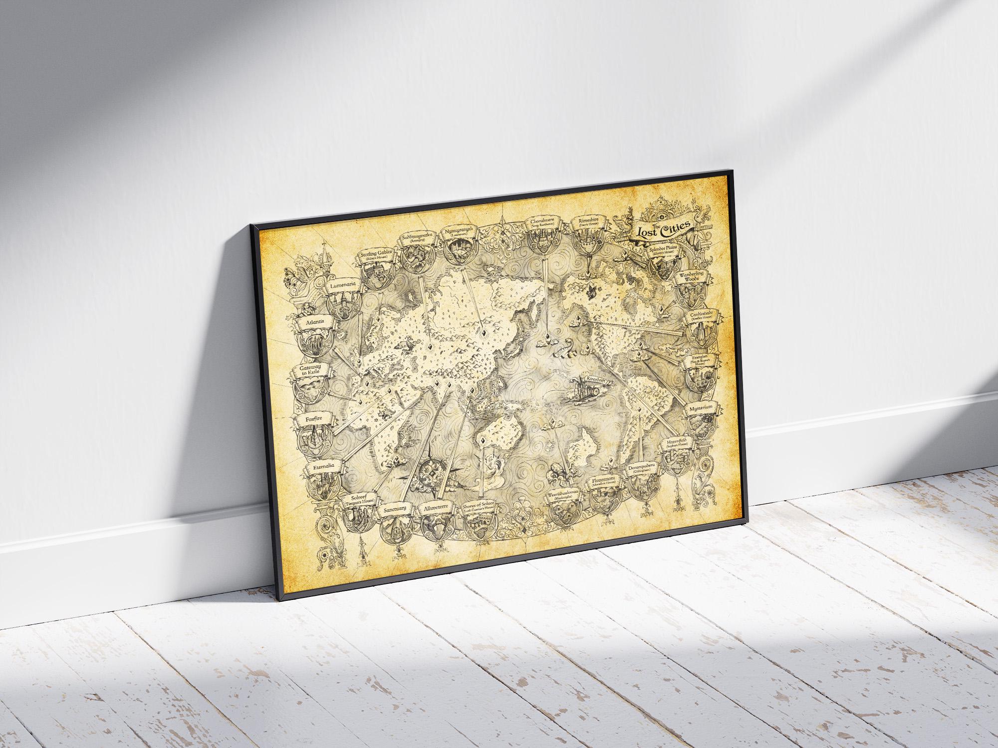 Keeper of the Lost Cities Map Print: KOTLC Fantasy Book Poster - Etsy