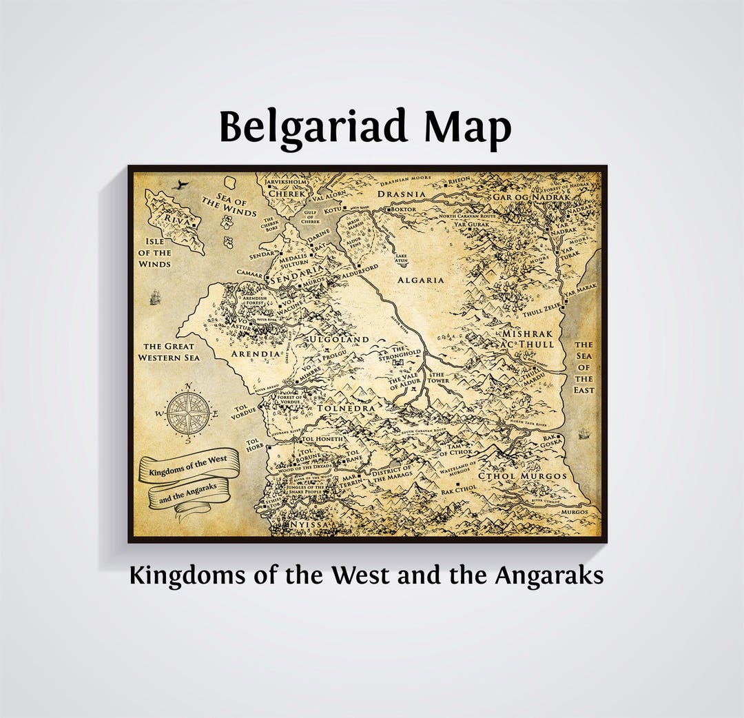 Belgariad Map Print: Kingdoms of the West and Angaraks Map Poster - Etsy