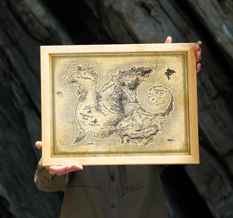 Map of Pyrrhia Poster - Wings of Fire Bookish Print - Etsy