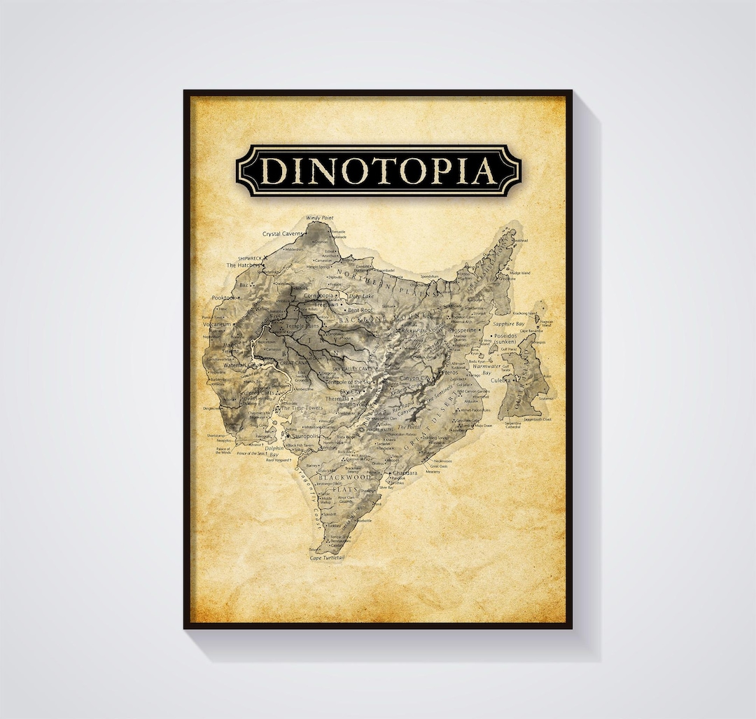 Dinotopia Map Poster: James Gurney's Fantasy World Print - Etsy