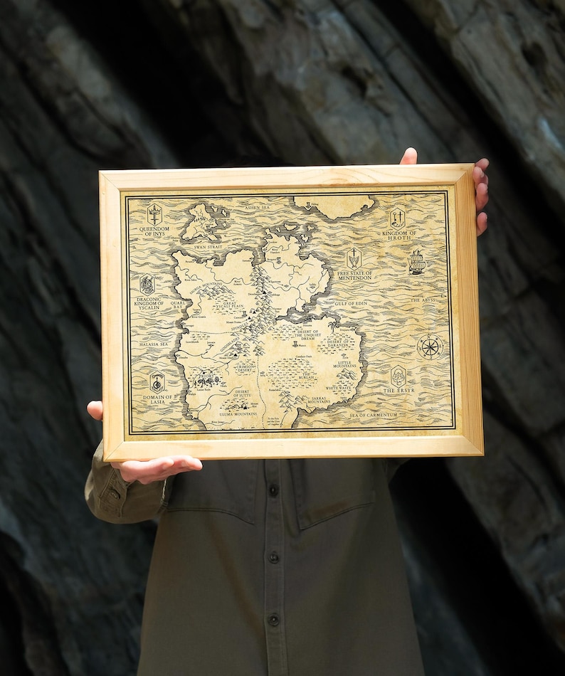 The Roots of Chaos Map Print: Fantasy Book Lover Wall Art - Etsy