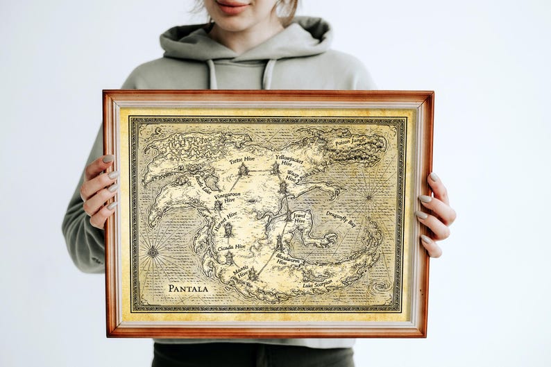 Wings of Fire Map Poster: Pantala Continent Print - Etsy
