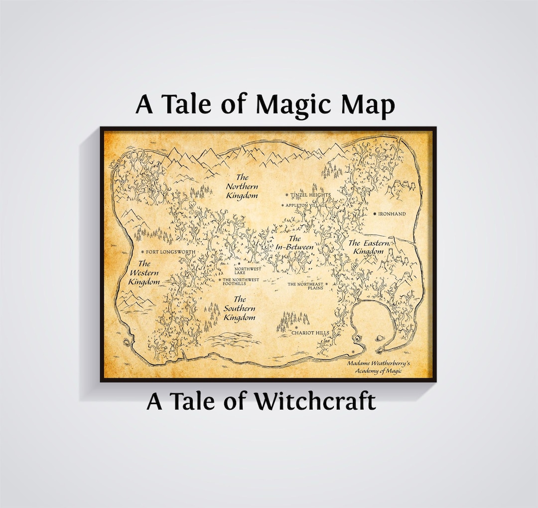 A Tale of Magic Map Poster: Chris Colfer Fantasy Series Art, Book Map ...