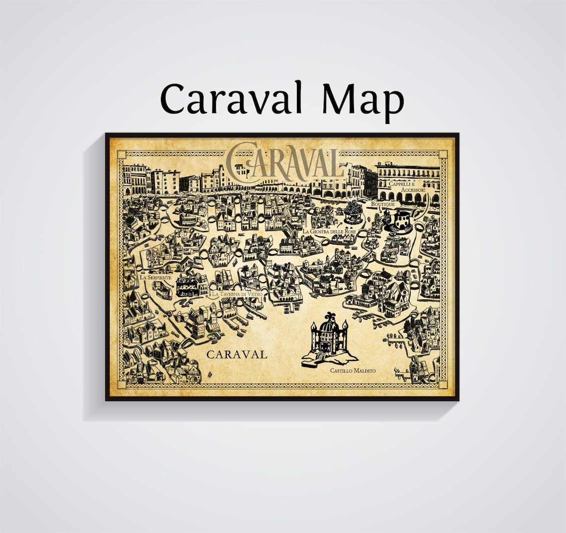 Caraval Book Map Print: Isla De Los Sueños, Fantasy Wall Art - Etsy