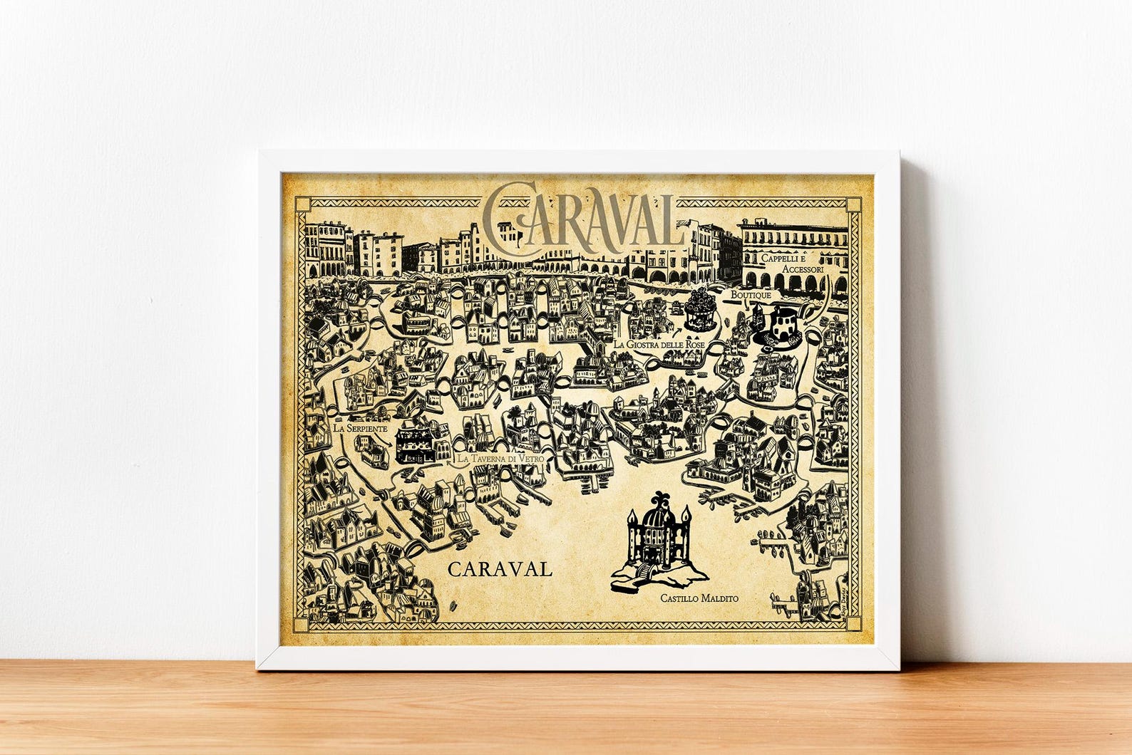 Caraval Book Map Print: Isla De Los Sueños, Fantasy Wall Art - Etsy