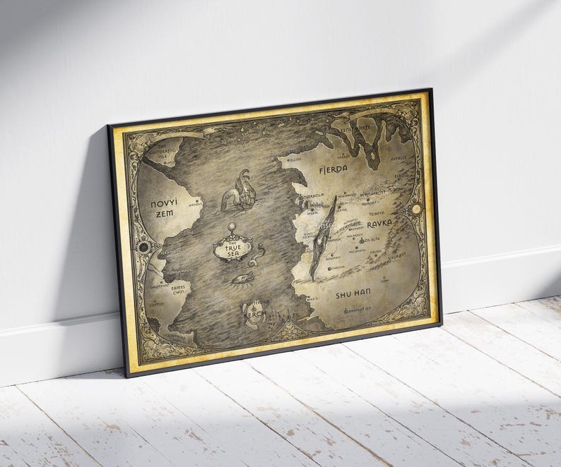 Grishaverse Map: Shadow and Bone Poster, World of the Grisha Art Print ...