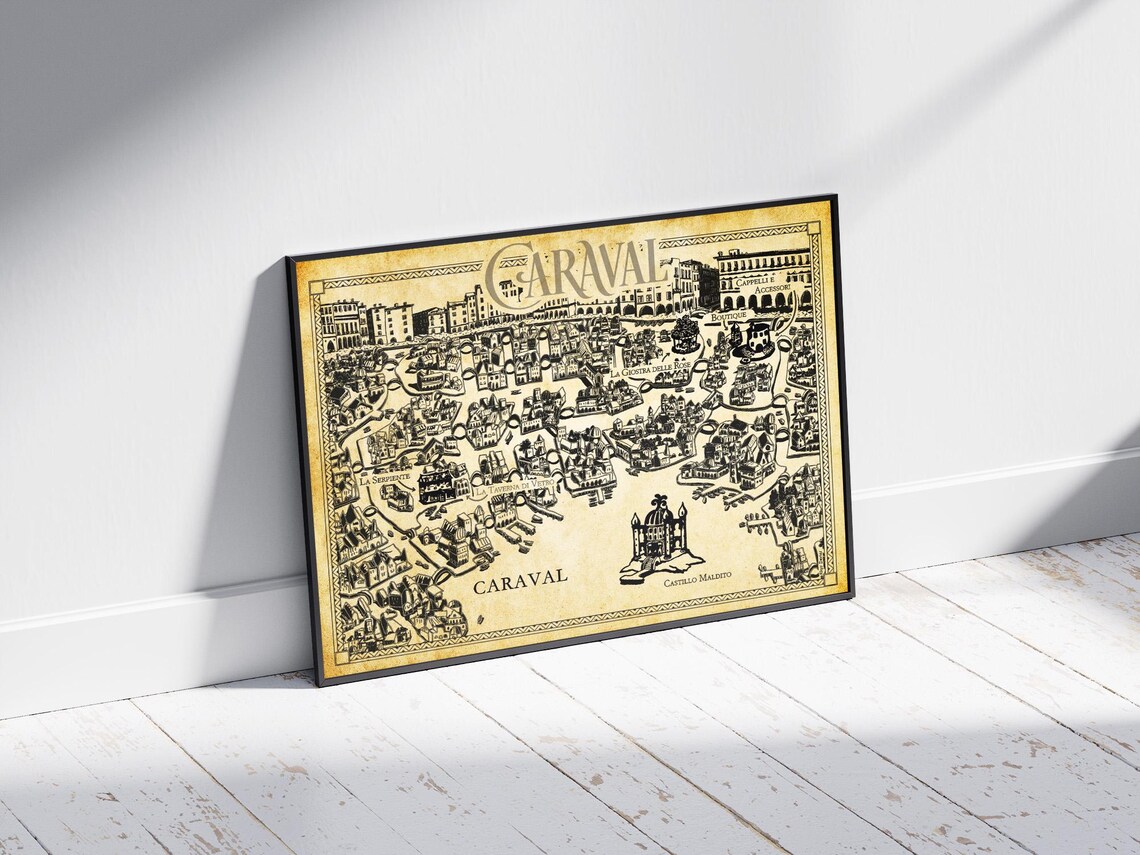 Caraval Book Map Print: Isla De Los Sueños, Fantasy Wall Art - Etsy