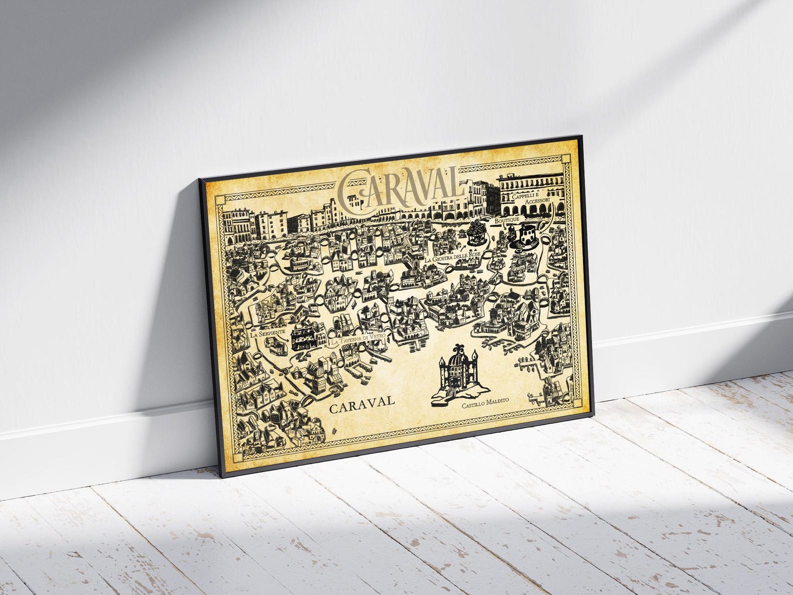 Caraval Book Map Print: Isla De Los Sueños, Fantasy Wall Art - Etsy