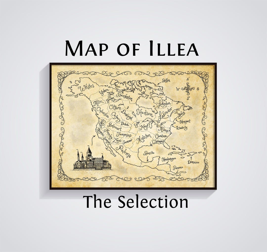 Map of Illea Print: Kiera Cass 'the Selection' Series Poster - Etsy