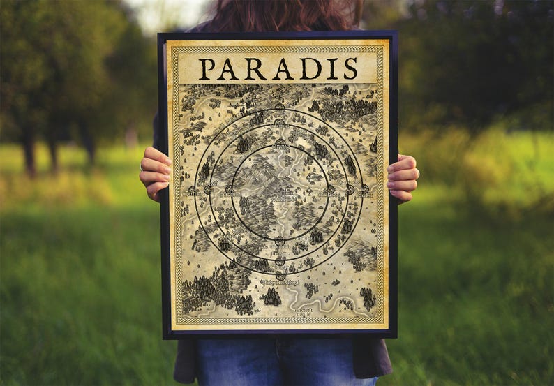 Attack on Titan Map Poster, Paradis Island, Walls Maria, Rose, Sina and ...
