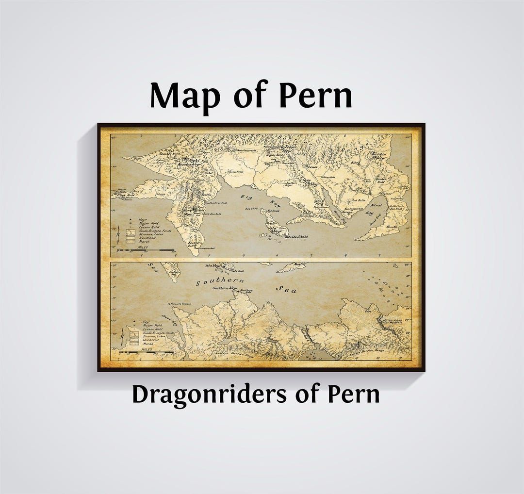 Dragonriders of Pern Map Print: Dragonflight, Dragonquest Poster - Etsy