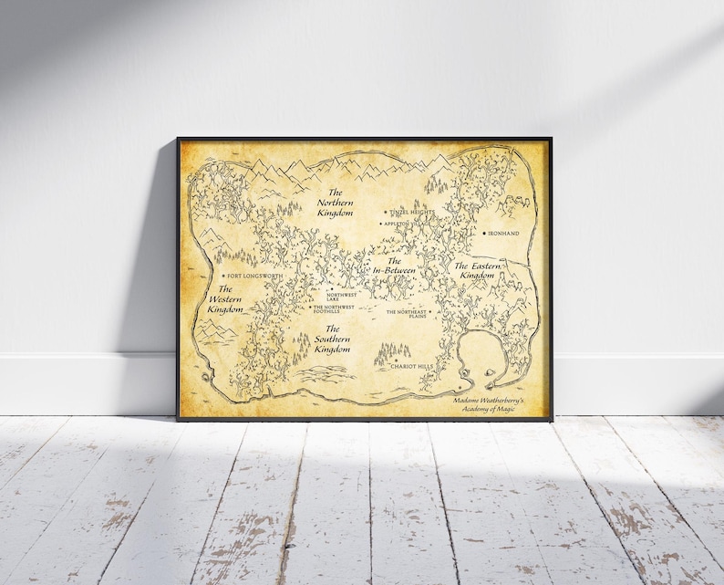 A Tale of Magic Map Poster: Chris Colfer Fantasy Series Art, Book Map ...