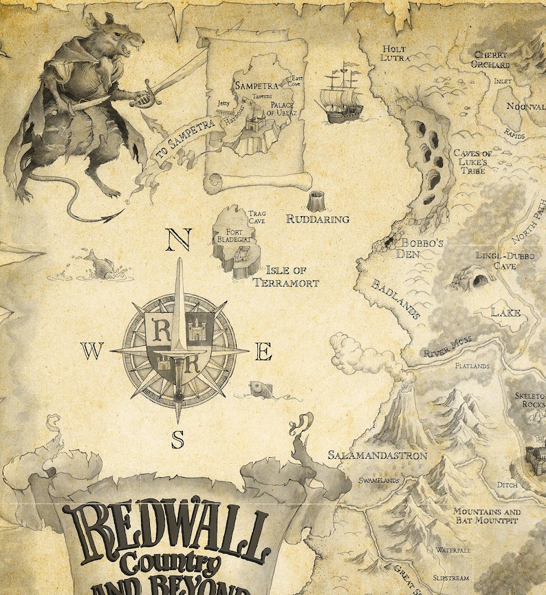 Redwall Abbey Map Poster: Fantasy Book Series Art Print - Etsy