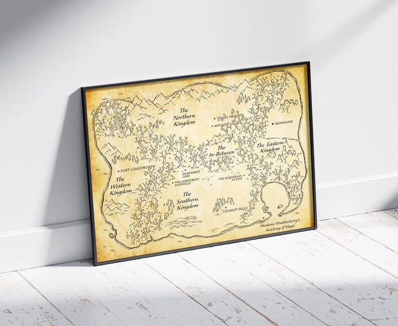 A Tale of Magic Map Poster: Chris Colfer Fantasy Series Art, Book Map ...