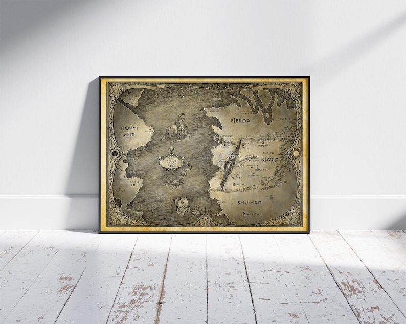 Grishaverse Map: Shadow and Bone Poster, World of the Grisha Art Print ...