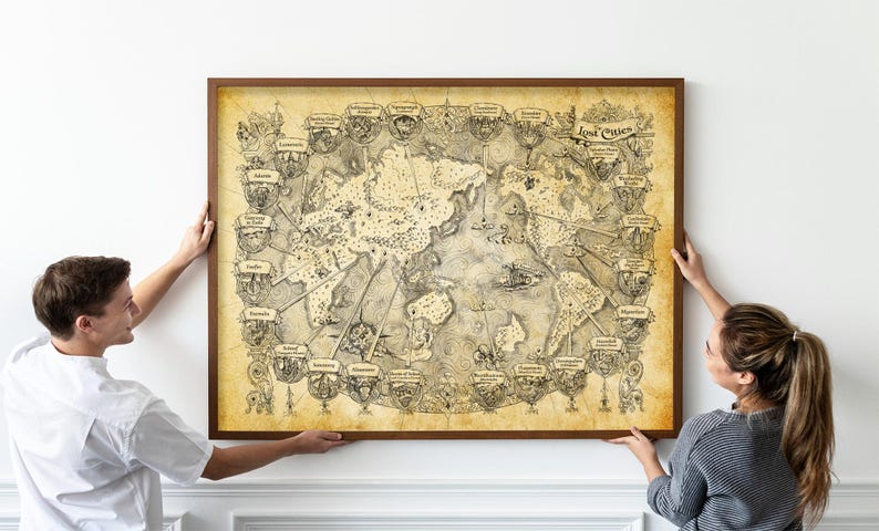 Keeper of the Lost Cities Map Print: KOTLC Fantasy Book Poster - Etsy
