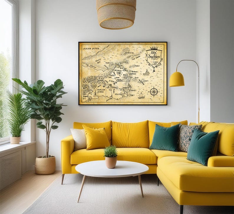 Six Duchies Map Print: Realm of the Elderlings, Fantasy Wall Art - Etsy