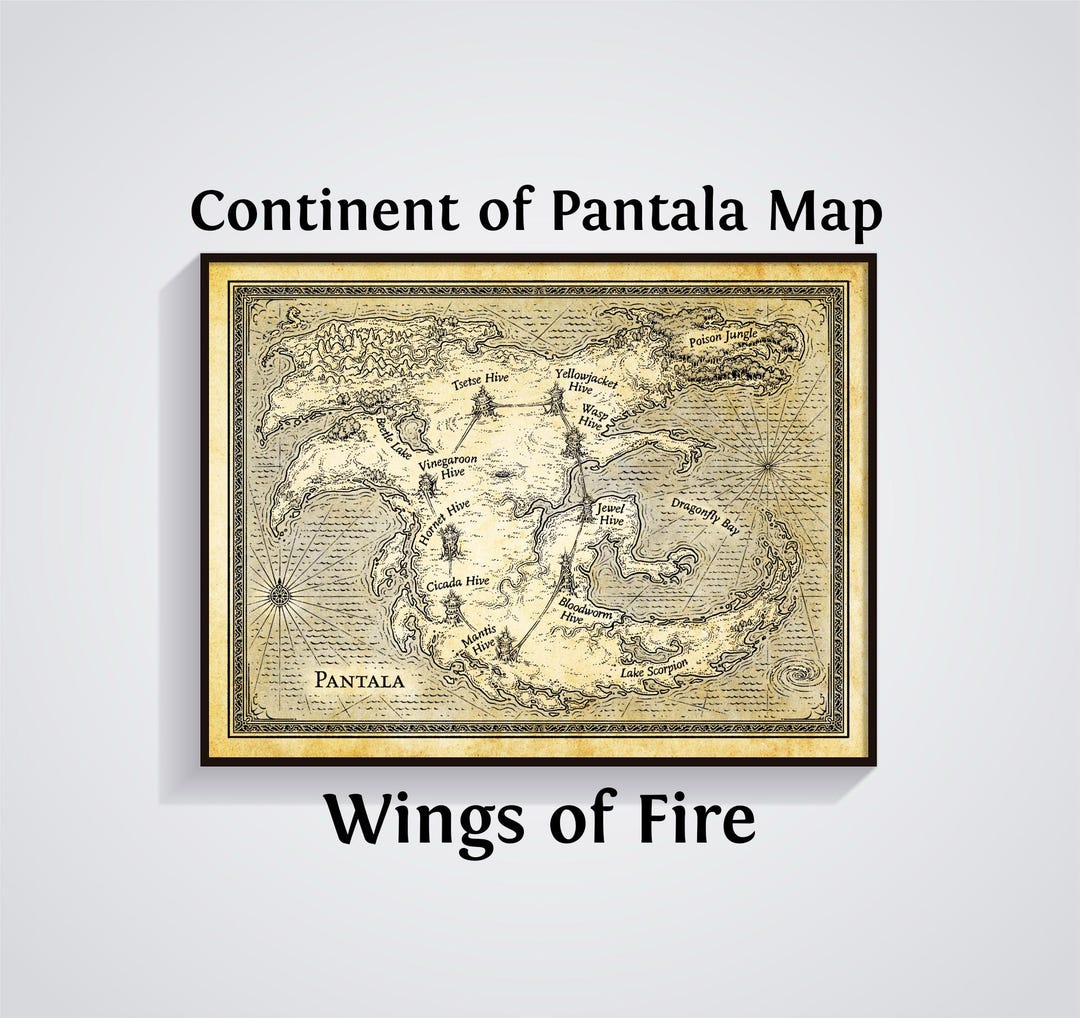 Wings of Fire Map Poster: Pantala Continent Print - Etsy