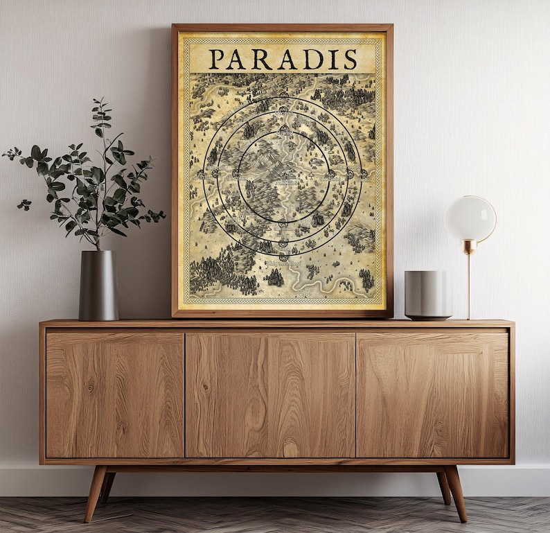 Attack on Titan Map Poster, Paradis Island, Walls Maria, Rose, Sina and ...