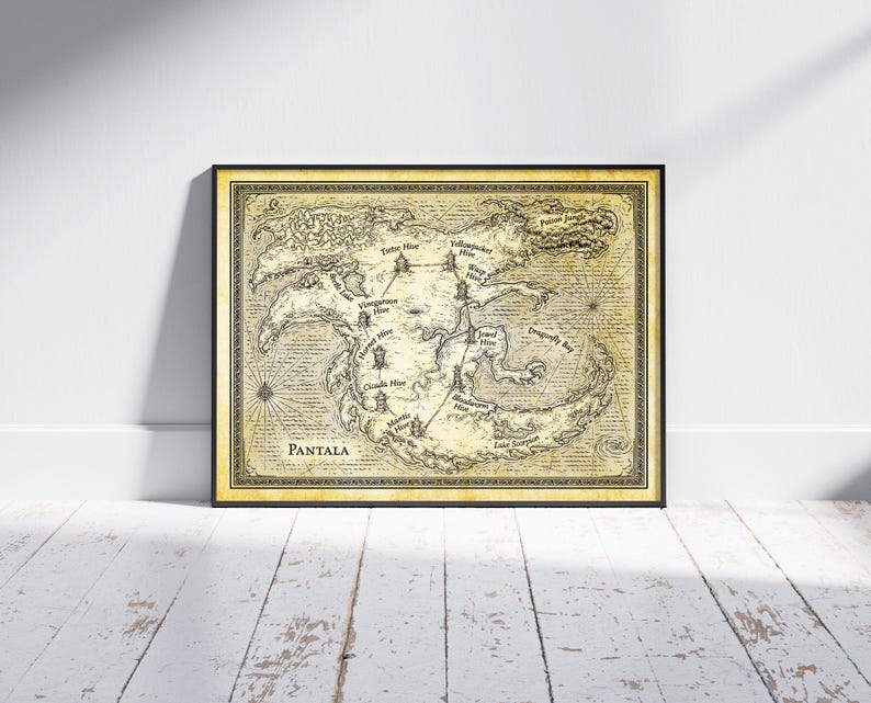 Wings of Fire Map Poster: Pantala Continent Print - Etsy