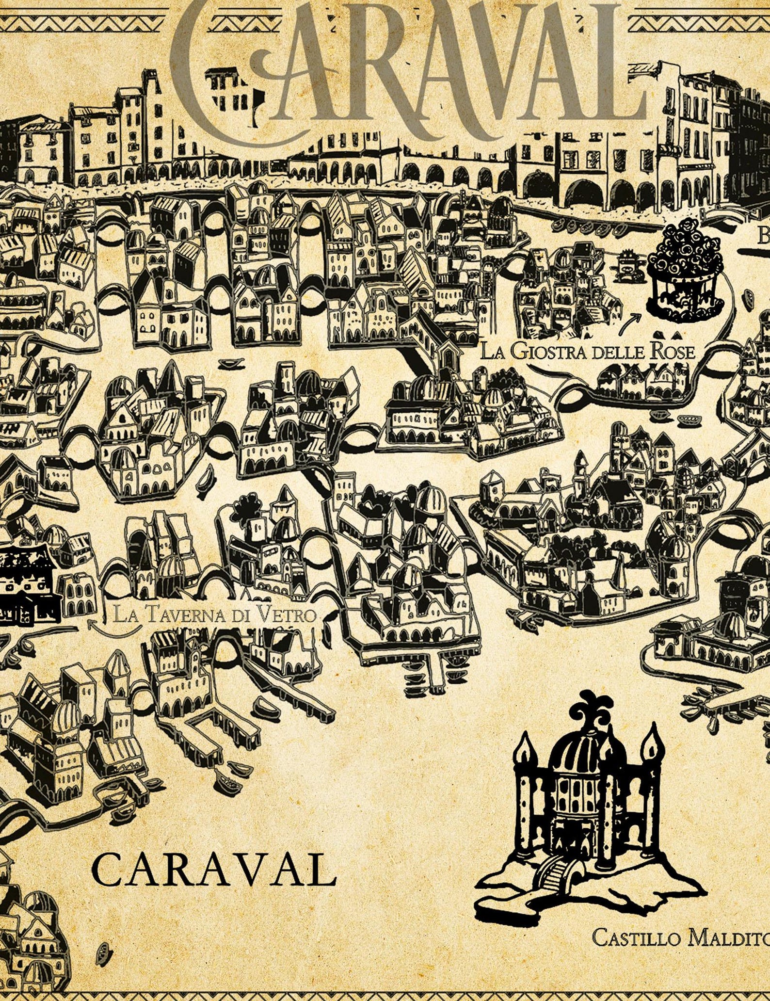 Caraval Book Map Print: Isla De Los Sueños, Fantasy Wall Art - Etsy