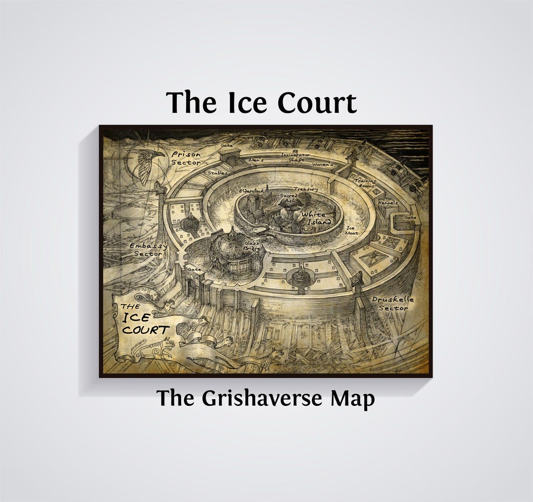 Ice Court Grishaverse Map Print: Shadow and Bone, Six of Crows Poster ...
