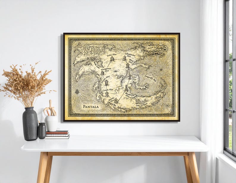 Wings of Fire Map Poster: Pantala Continent Print - Etsy