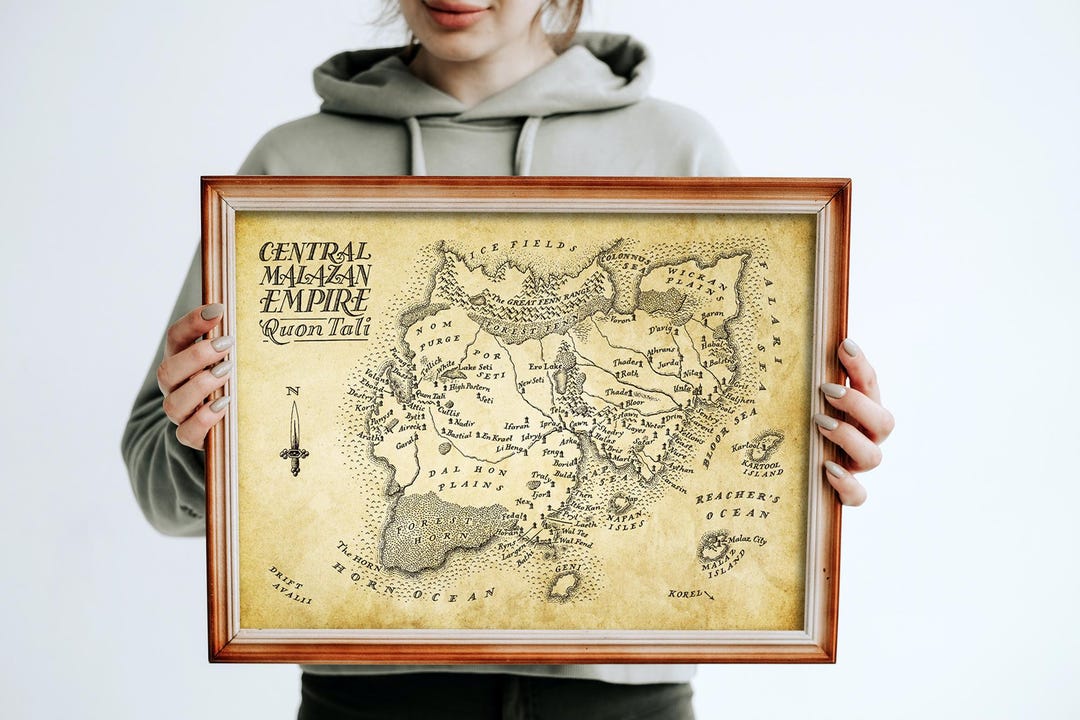 Central Malazan Empire Map Poster: Steven Erikson's Book of the Fallen ...