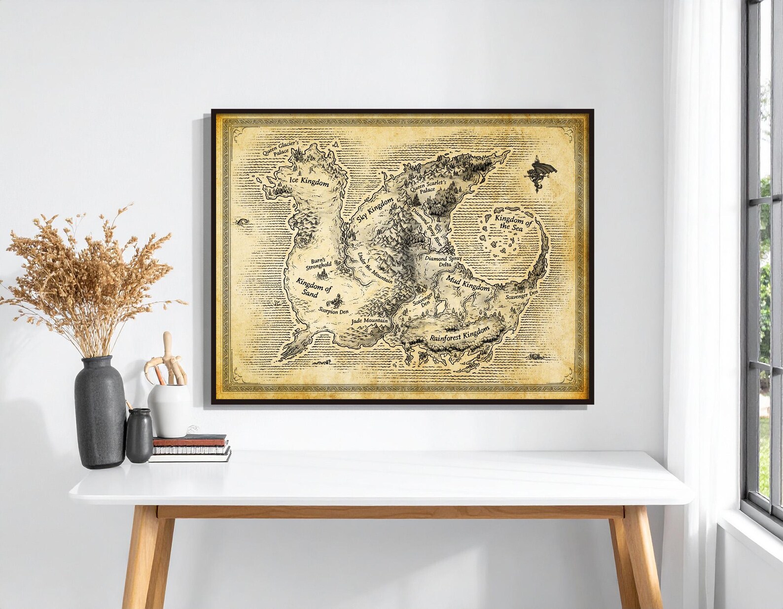 Map of Pyrrhia Poster - Wings of Fire Bookish Print - Etsy