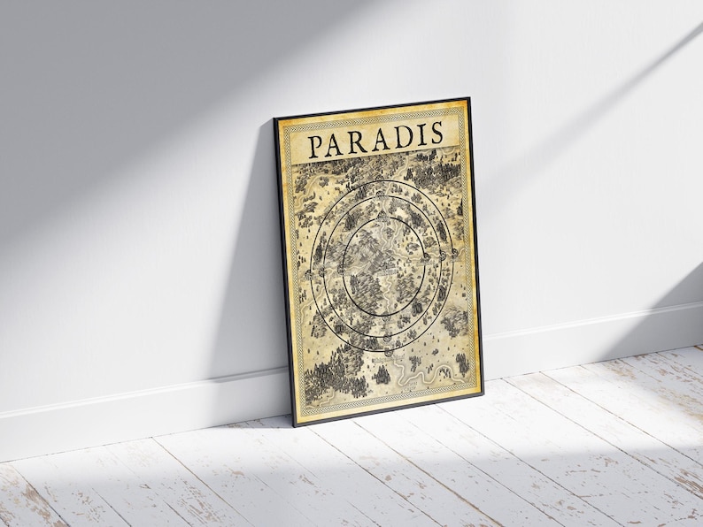 Attack on Titan Map Poster, Paradis Island, Walls Maria, Rose, Sina and ...