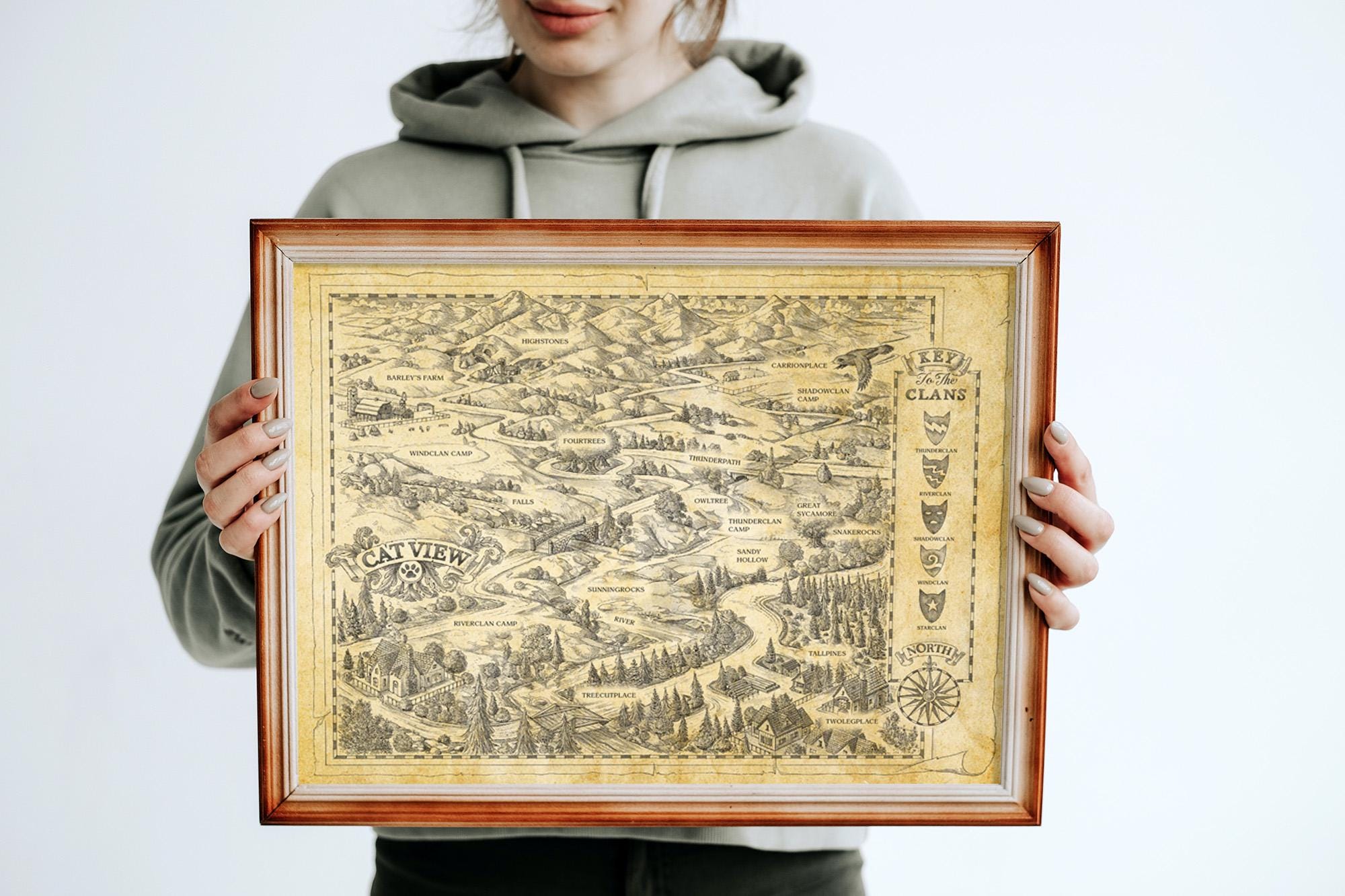 Warrior Cats Map Print: Forest Territories Poster, Book Map - Etsy