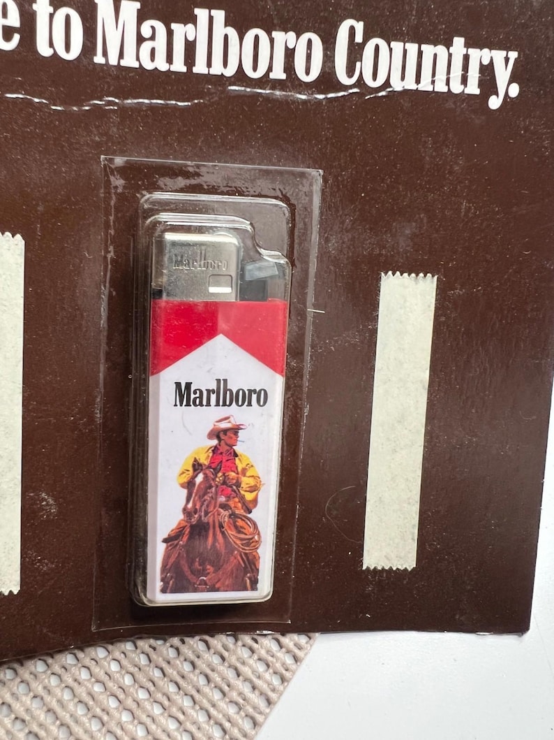 80s Vintage Marlboro Cowboy Lighter Country 1985s Advertising ...
