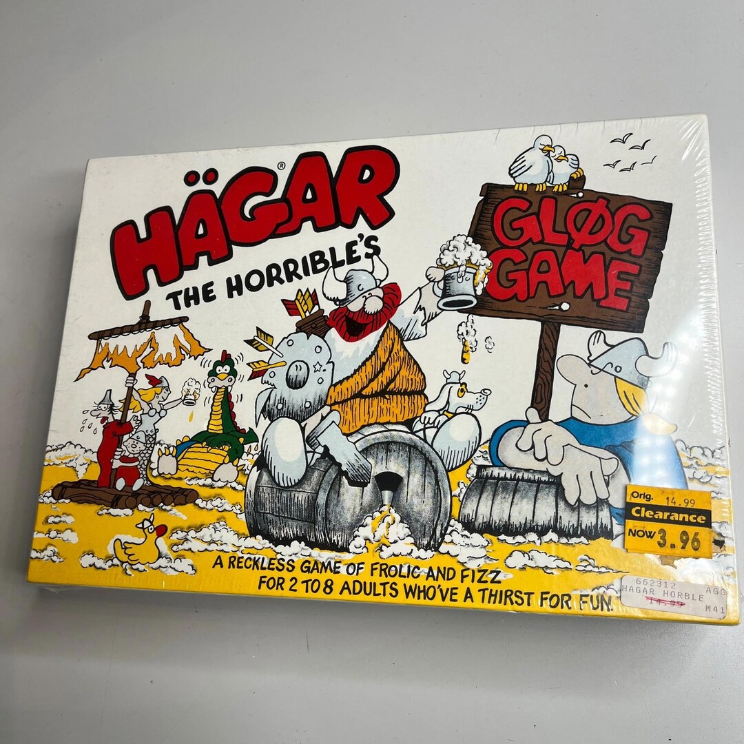 Vintage Hagar the Horrible Glog Game Board Game 1989 Sealed Adult Party ...