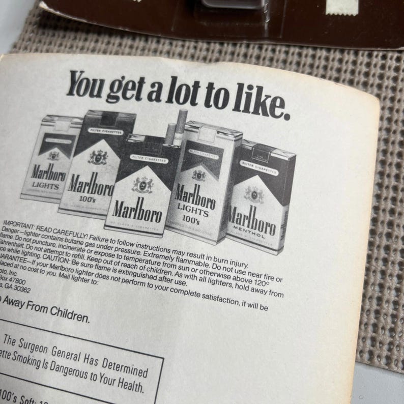 80s Vintage Marlboro Cowboy Lighter Country 1985s Advertising ...