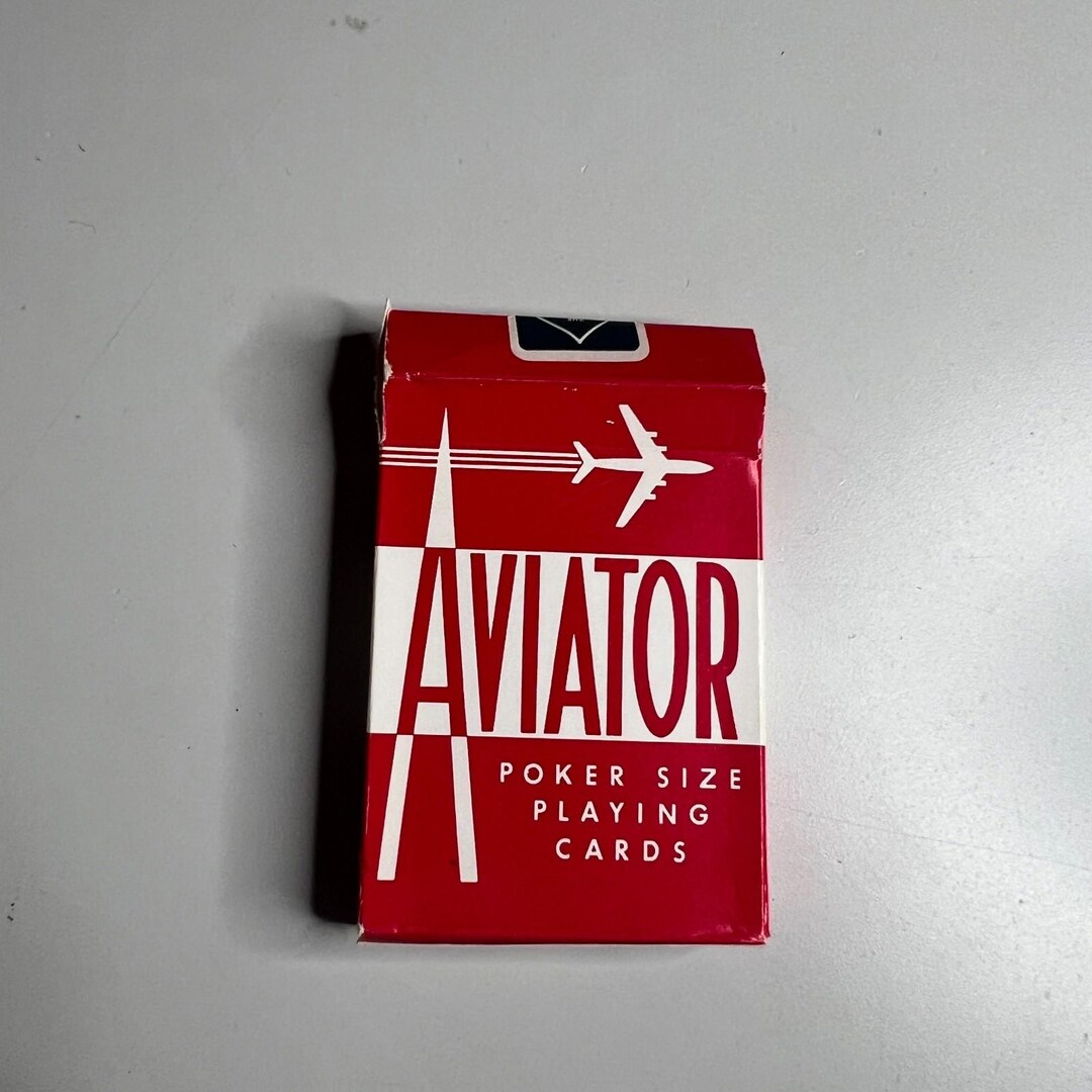 Vintage Aviator Playing Cards Red Deck Poker Size Lithd Made in USA ...
