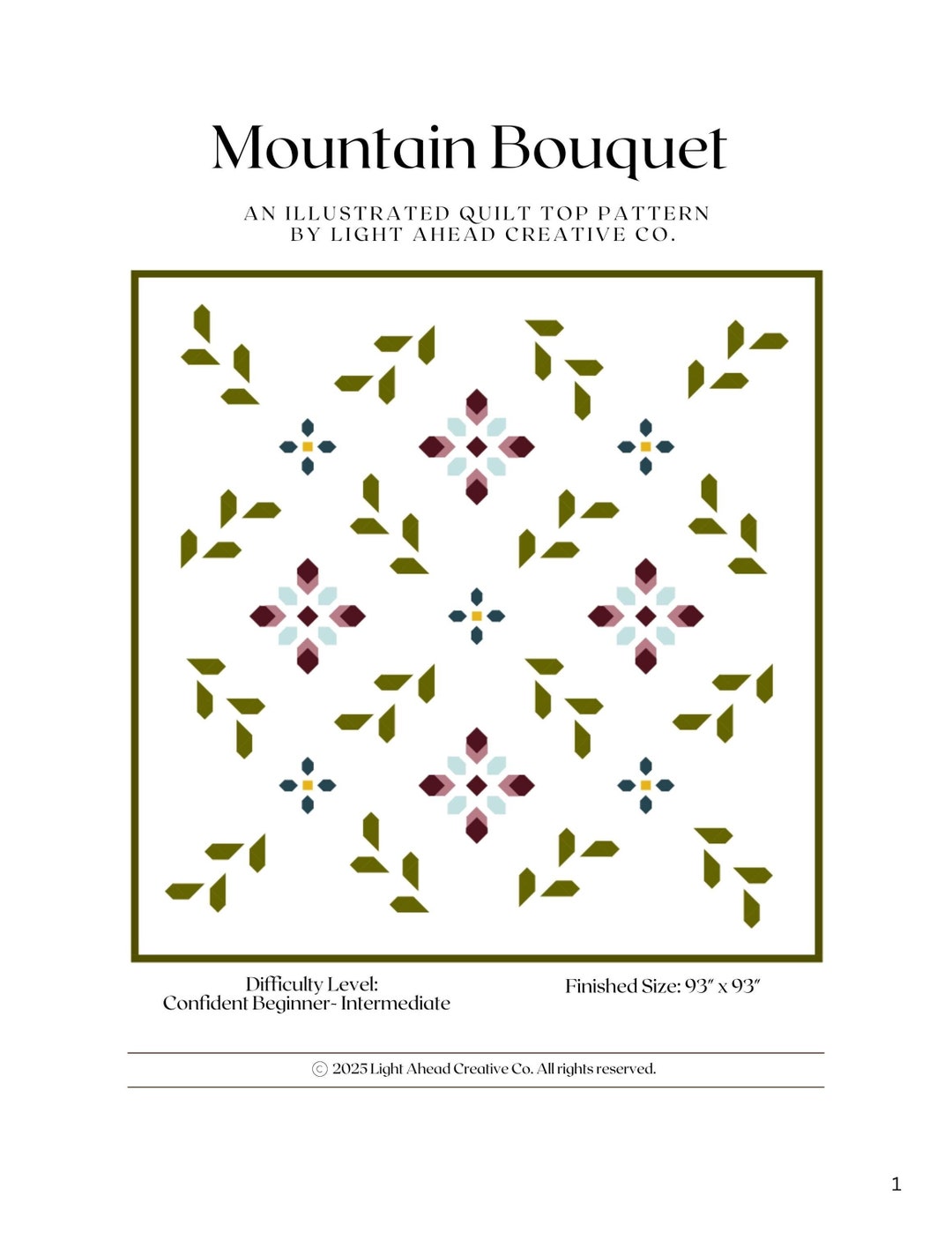 Mountain Bouquet Quilt Pattern- Digital Download PDF - Etsy