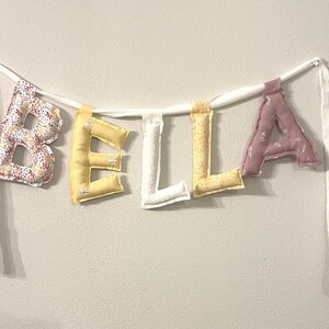 Handmade Fabric Name Banner: Custom Nursery Decor - Etsy