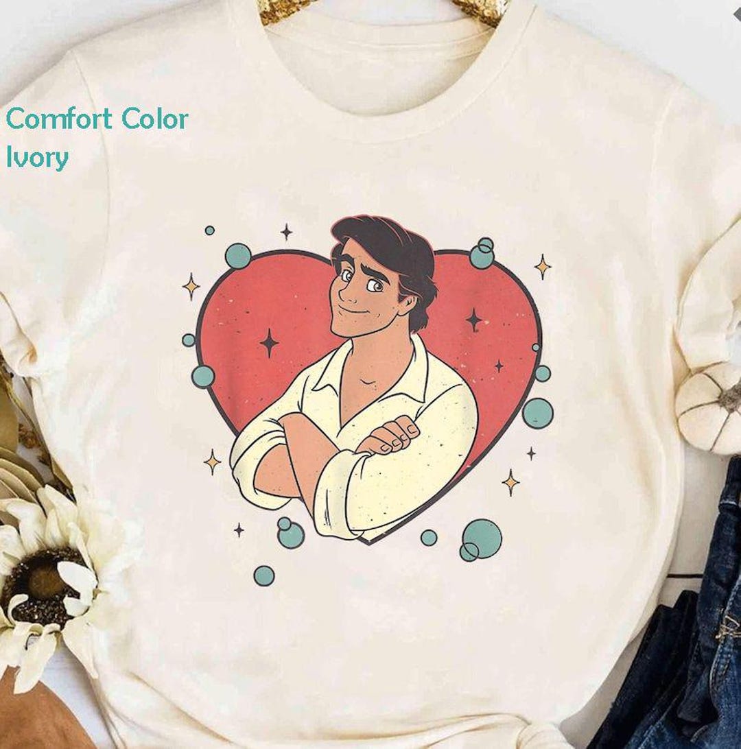 Retro 90s Prince Eric T-shirt | the Little Mermaid Ariel Disney Family ...