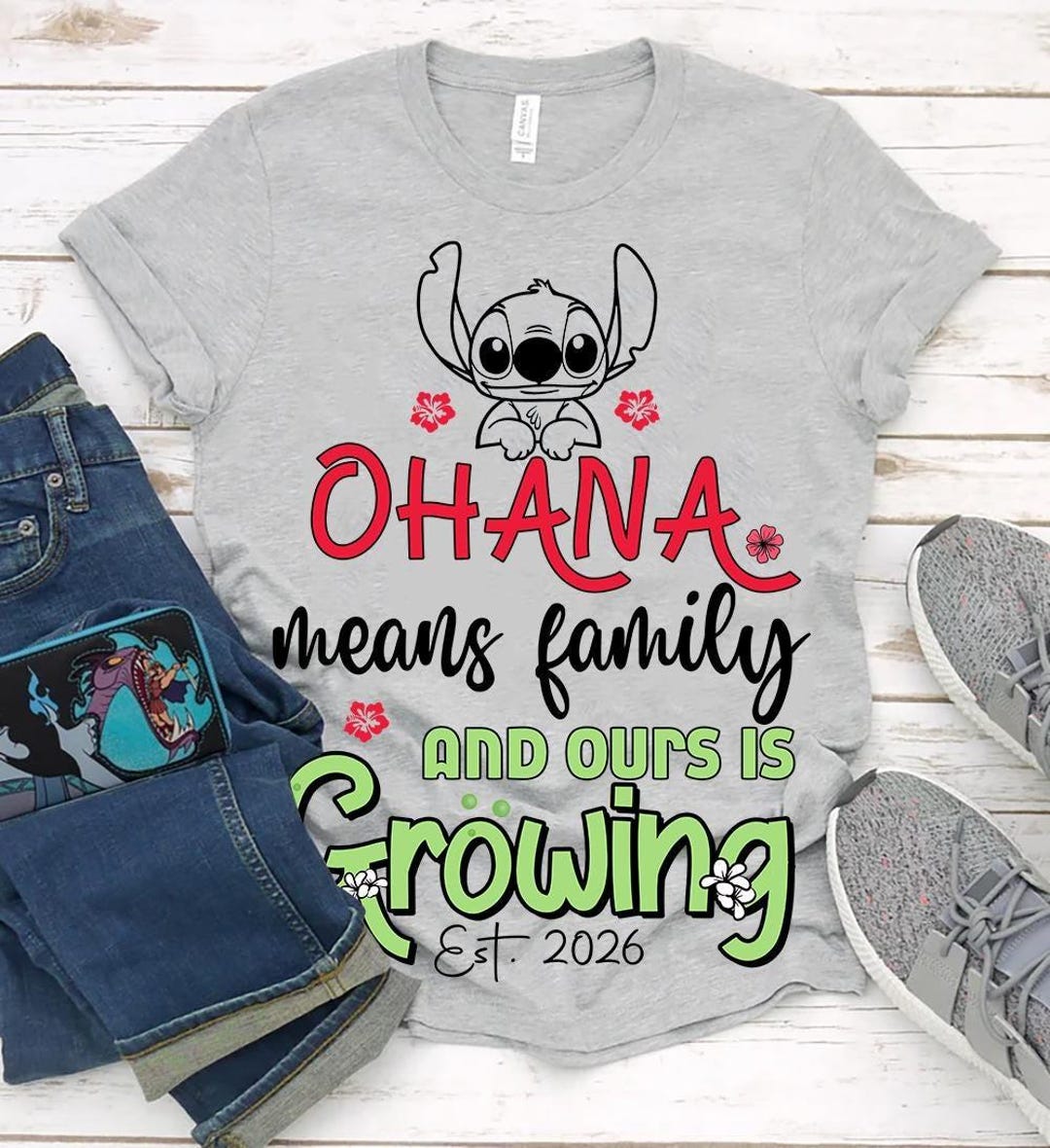 Personalized Disney Lilo & Stitch Ohana Means Family Pregnancy ...