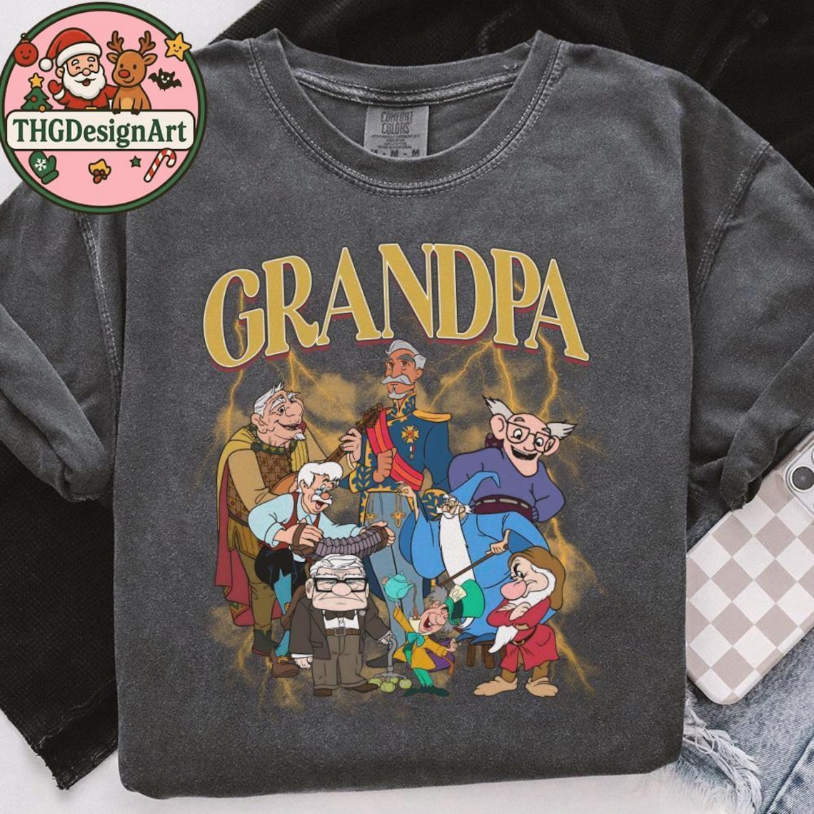 Disney Grandpa Fa Tala Coco Alma T-shirt, Comfort Color, Father's Day ...
