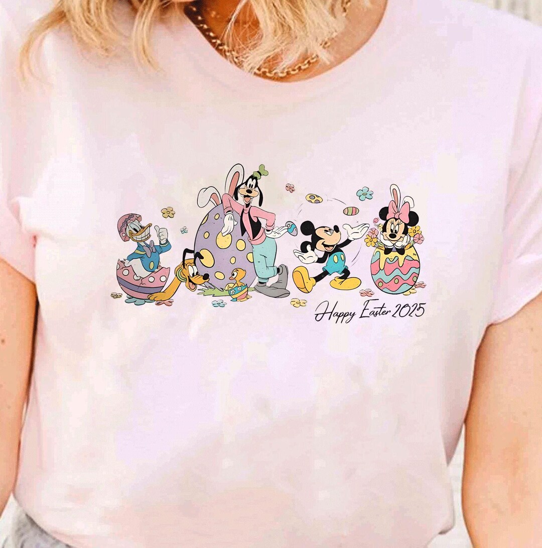 Mickey and Friends Bunny Egg Disney Easter Shirt, Happy Easter Costume ...