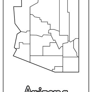 50 States Digital Coloring Book – Printable US State Pages for Kids ...