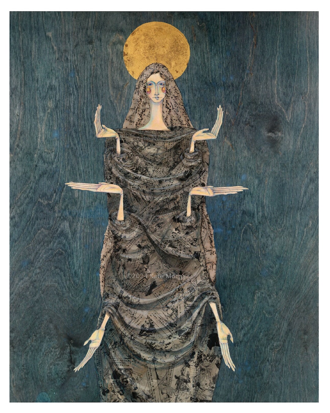 Surreal Fantasy Six Arm Warrior Goddess of Strength Giclee ...