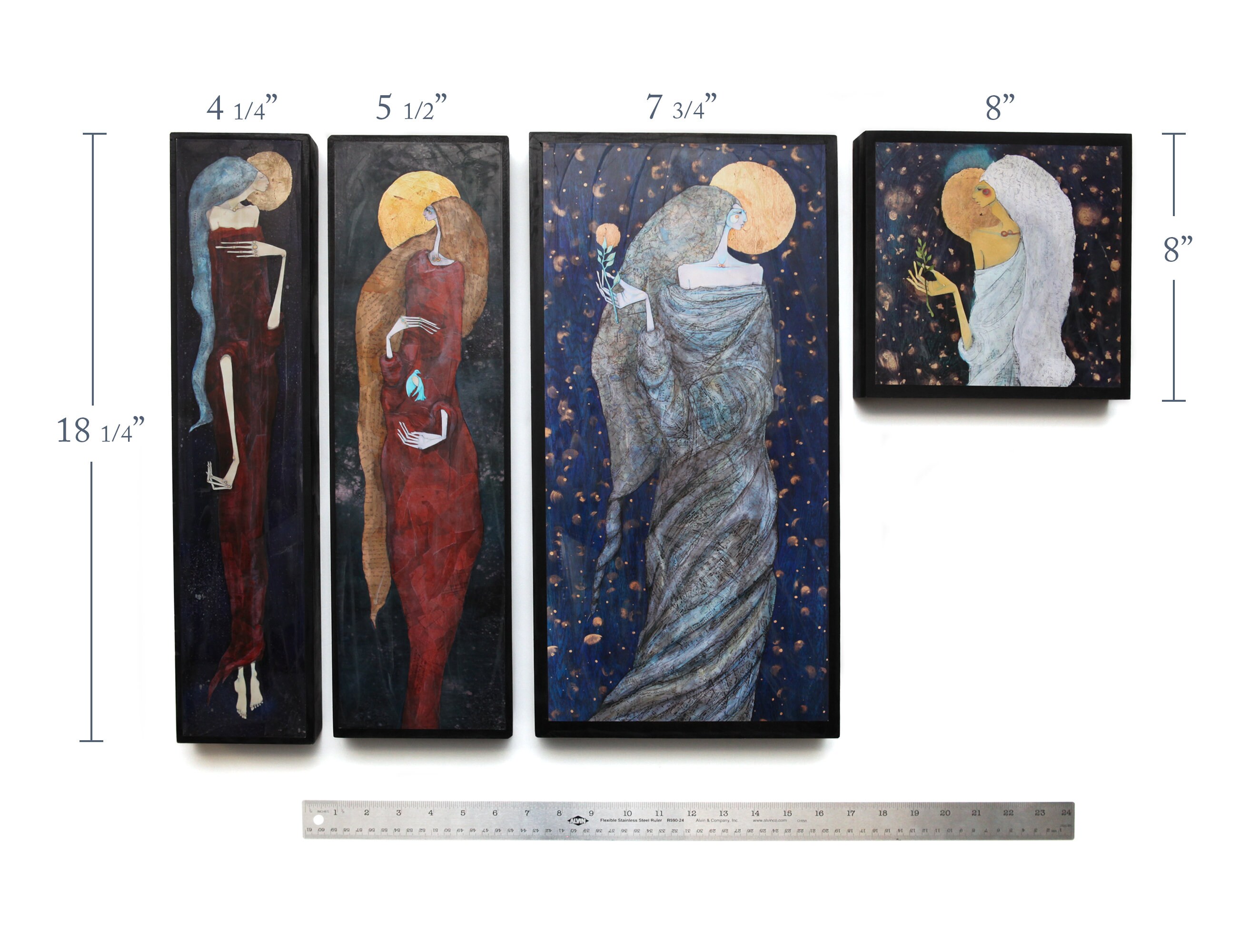 Ready to Hang 18 Inches Long Vertical Skinny Floating Goddess Figure ...