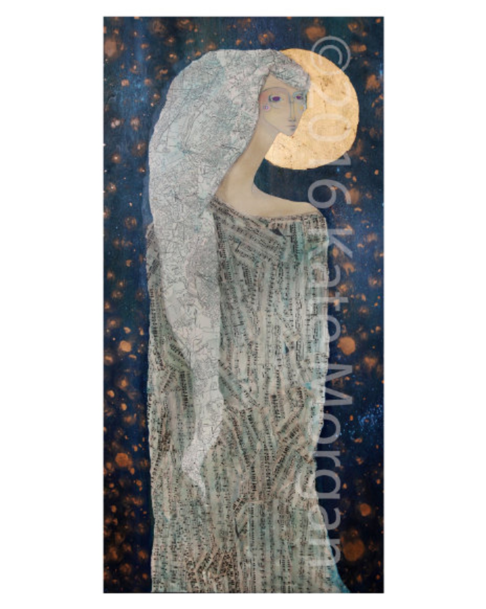 Multi-color Female Goddess Figure Wrapped in Sheet Music - Etsy