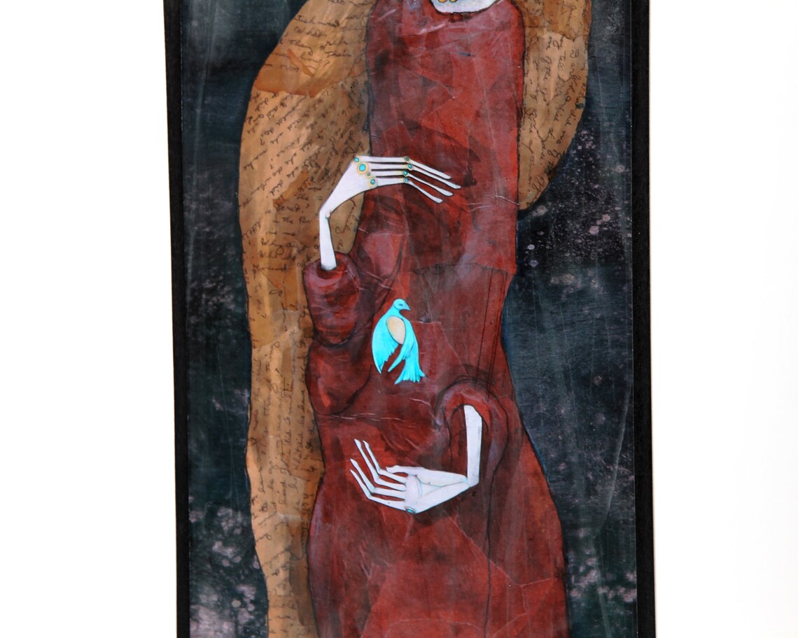 Sky Totem Guardian Goddess Mother Earth Figure Art Print | Etsy